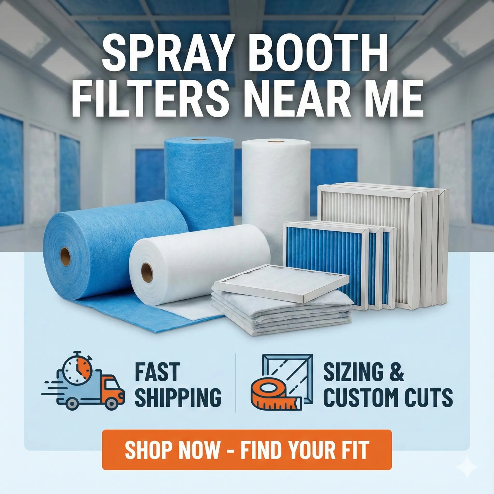 Spray Booth Filters Near Me: Fast Shipping & Exact Sizing Guide